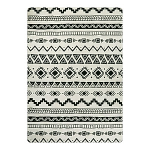 Lahome Boho Machine Washable Living Room Rugs - 5x7 Area Rugs for Bedroom Non-Slip Large Throw Rugs Soft Geometric Dinning Room Rug Tribal Distressed Carpet for Living Room Entryway Kitchen Office