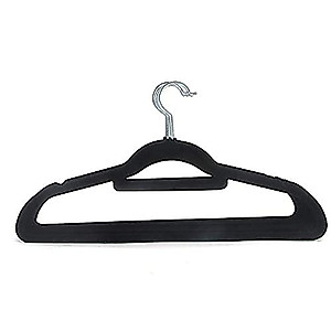 Velvet Covered Hangers – 30 Pack Non-Slip Black Hangers for Clothes – Premium Quality Materials - Easy Slide & Sturdy Design – Slim to Save Closet Space