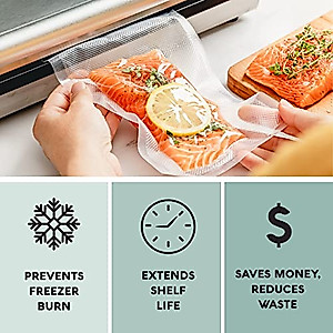 Avid Armor - Vacuum Seal Rolls Combo Set, With 2 Vac Seal Bags for Food (11 inches x 50 ft and 8 inches x 50 ft), Non-BPA Vacuum Sealer Bags, Freezer Vacuum Sealer Bags, Sous Vide Bags Vacuum Sealer