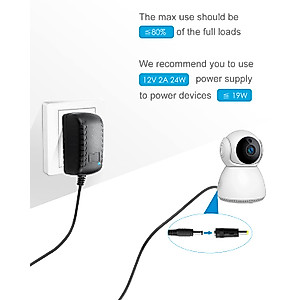 ALITOVE 12V 2A Power Supply Adapter DC 12 Volt 24W 2000mA 1.8A 1.5A 1.2A 1A Power Converter Transformer with 5.5x2.5 5.5x2.1 5.5x3.0 5.5x1.7 4.8x1.7 4.0x1.7 3.5x1.35 3.0x1.1 2.5x0.7 6.3x3.0 10 Tips