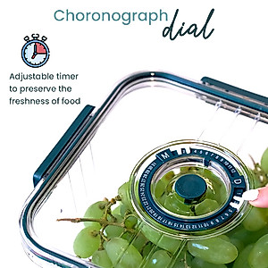 DMagazi Fruit Storage Containers for Fridge | 3 Set Fruit and Vegetable Storage Containers for Organizing with Strainer | Stackable Food Storage Containers With Lids Airtight