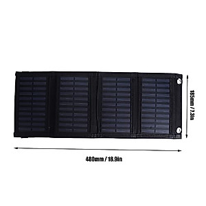 Solar Charger, Foldable Solar Panel Phone Charger with USB Interface Portable Solar Battery Power Bank for Smartphone Tablet Cellphone