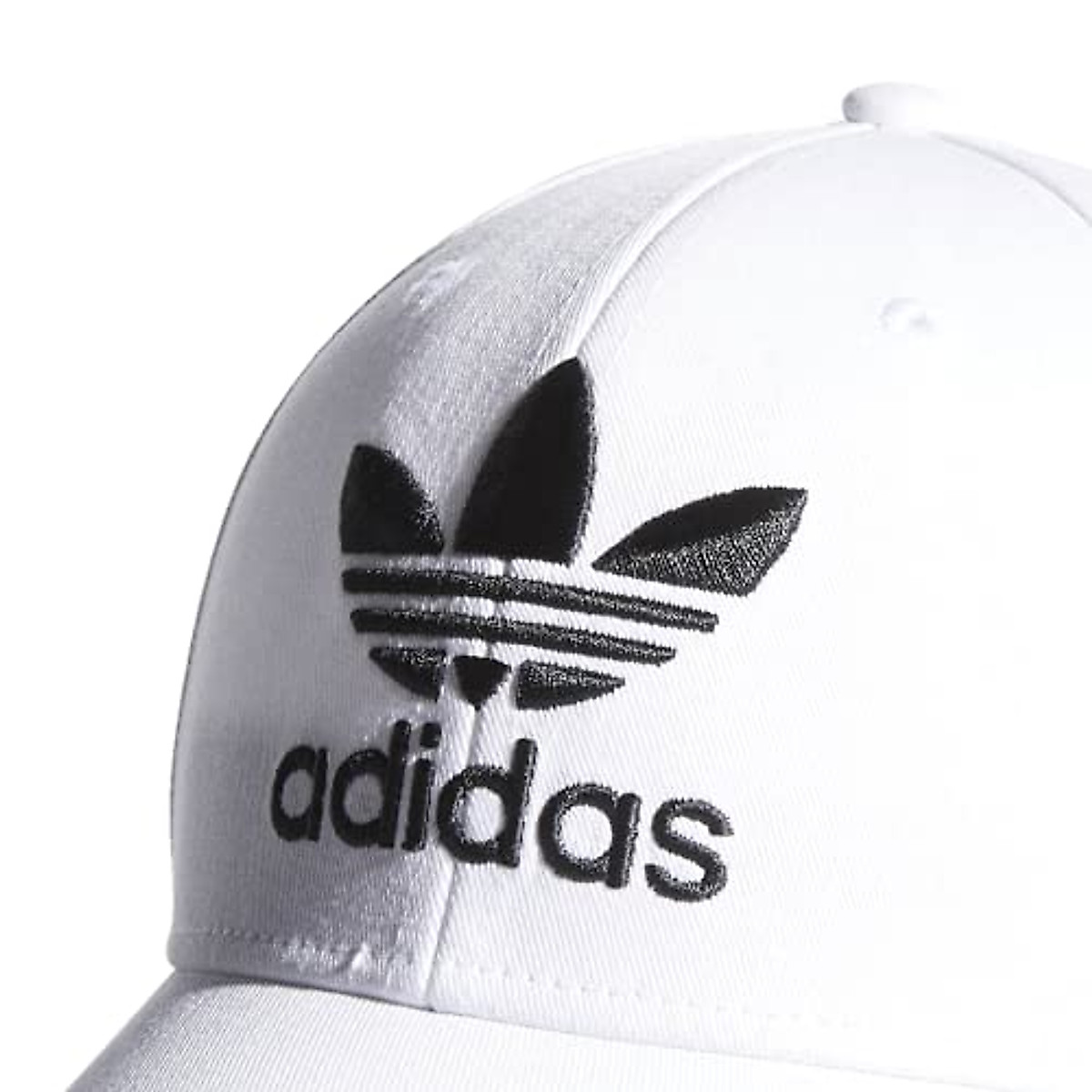 adidas Originals mens Icon Structured Precurve Snapback Cap Hat, White/Black, One Size US