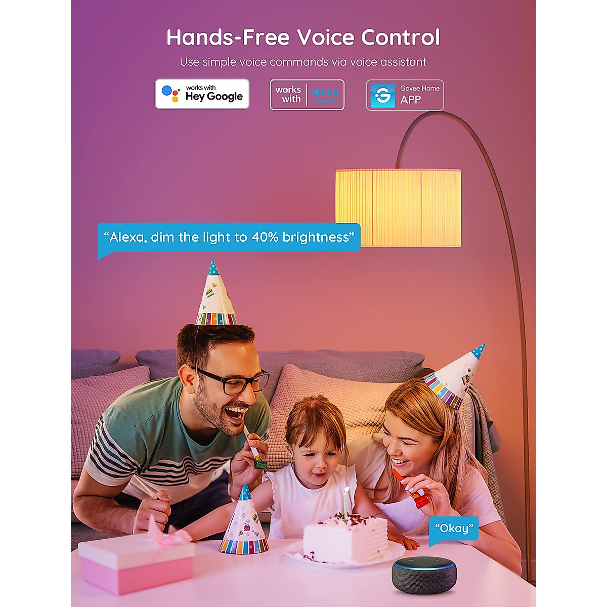 Govee Smart Plug, WiFi Bluetooth Outlets 4 Pack Bundle Smart Light Bulbs, WiFi Bluetooth Color Changing Light Bulbs Work with Alexa and Google Assistant