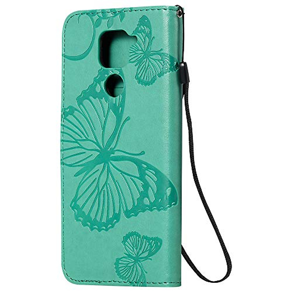 Asdsinfor Compatible with Redmi Note 9 Case Wallet Case Credit Cards Slot with Stand for PU Leather Shockproof Flip Magnetic Compatible with Xiaomi Redmi Note 9/Redmi 10X 4G Big Butterfly Green KT