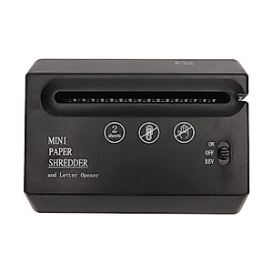 USB Paper , A6 Micro Cut Paper with Letter Opener Function Portable Mini Paper for Paper, Invoices, Receipts, PP Plastic, USB or Battery Powered