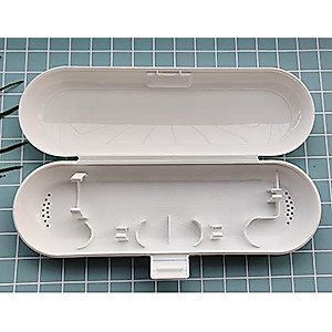 USUNQE Pack of 2 Electric Toothbrush Travel Case, Toothbrush Carrying Container Holder for Oral-B Pro and Other Electric Toothbrush(White & Black)