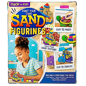 Made By Me Paint Your Own Sand Figurines by Horizon Group USA, Create Sand-Inspired Sculptures, Easy-to-Paint & Mess-Free Surfaces, Includes Acrylic Paint, Paintbrush, 3 Figurines & More, Multi, 208242H