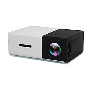 Mini Movie Projector, 24-60 Inches Screen 1080P Portable Projector Compatible with USB| Laptop| Phone, Built-in Speaker, LED Light Source, Electronics Tech Gadgets, Mini TV, Cool Stuff (Black)