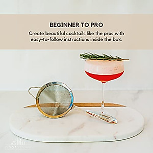 A Bar Above Fine Mesh Strainer – Stainless Steel Strainer for Cocktail Set – Ergonomic, Durable Cocktail Strainer with Handle for Cocktails, Tea & More – Bar & Home Strainers for Kitchen