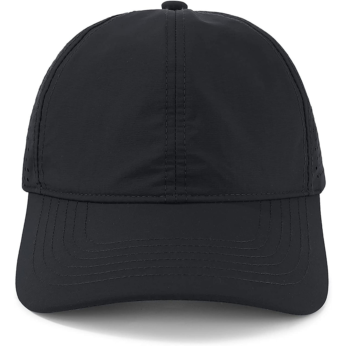 Century Star Womens Baseball Cap Ponytail Hat Running Hat Men Waterproof Adjustable Breathable Women Sun Hats Visors Black Medium