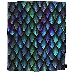 Mugod Reptile Skin Throw Blanket 3D Seamless Texture of Dragon Scales Decorative Soft Warm Cozy Flannel Plush Throws Blankets for Baby Toddler Dog Cat 30 X 40 Inch