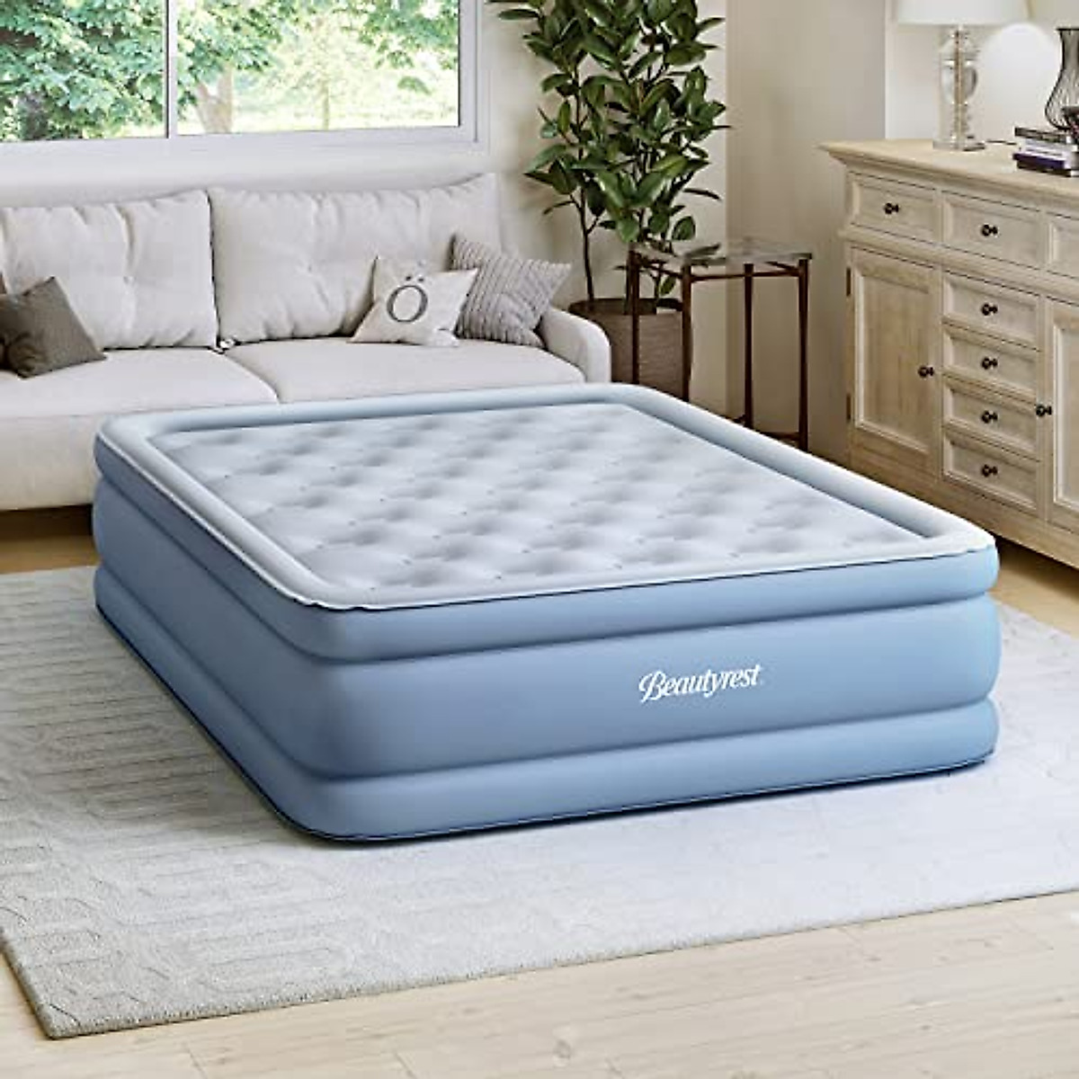 Beautyrest Posture Lux Air Bed Mattress with Express Pump and Raised Edge Support, 15" Full