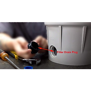 ATIE Black 1-1/2" Threaded Pool Filter Drain Plug Cap Winterizing Plug SP1022CBLK, 86202000, 190030, 27001-0022 with O-Ring for Pentair, Hayward, Sta-Rite Pool Filter Darin Plug (2 Pack)