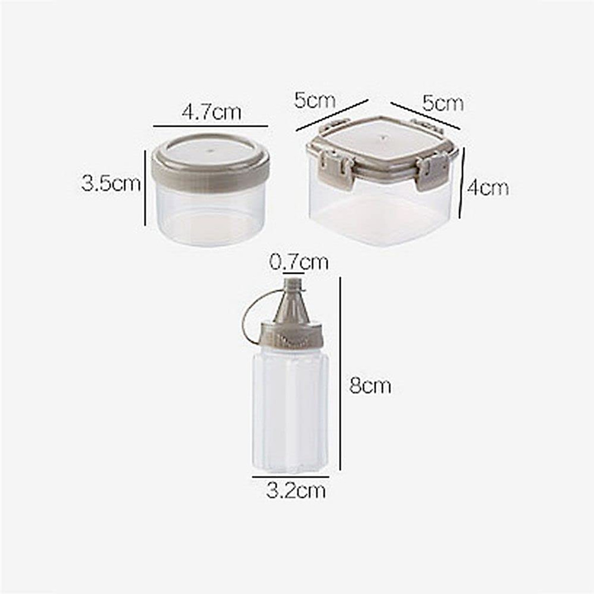 4pcs Mini Size Jam Squeeze Bottle with Lid Sauce Seasoning Box Portable Spices Storage Container(Squeeze Bottle)