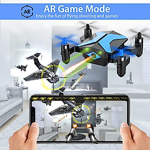 ATTOP Mini Drone for Kids with FPV Camera, Toys Gifts for Boys Girls with Voice Control, 3D Flips, Altitude Hold, Headless Mode, One Key Start, Trajectory Flight, RC Quadcopter Foldable Kids Drone