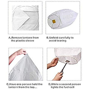 20 Pack Chinese Lanterns ⁡⁡⁢⁡⁢⁡⁡⁢to Release⁡ in Memorial⁡⁢ Events Decor⁢ Lanterns, Party ⁢⁢⁡Lanterns⁢ for ⁡⁢⁡Memorial, Holiday, Wedding ⁡Decorations & New Year