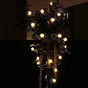 cjc String Lights, Solar String Lights 16ft/20LED Ball String Lights Waterproof for Indoor Outdoor Home Garden Lawn Patio Weddings Party(Warm White)