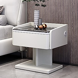 XXXDXDP Table Chevet Intelligente avec Chargeur USB Pour Chambre Coucher Lumière LED armoire (Color : OneColor, Size : 1)