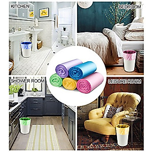 Small Garbage Bags - FORID 4-5 Gallon Trash Bags Durable Trash Can Liners for Home Office Bathroom Bedroom Waste Bin(5 Colors 150 Counts)