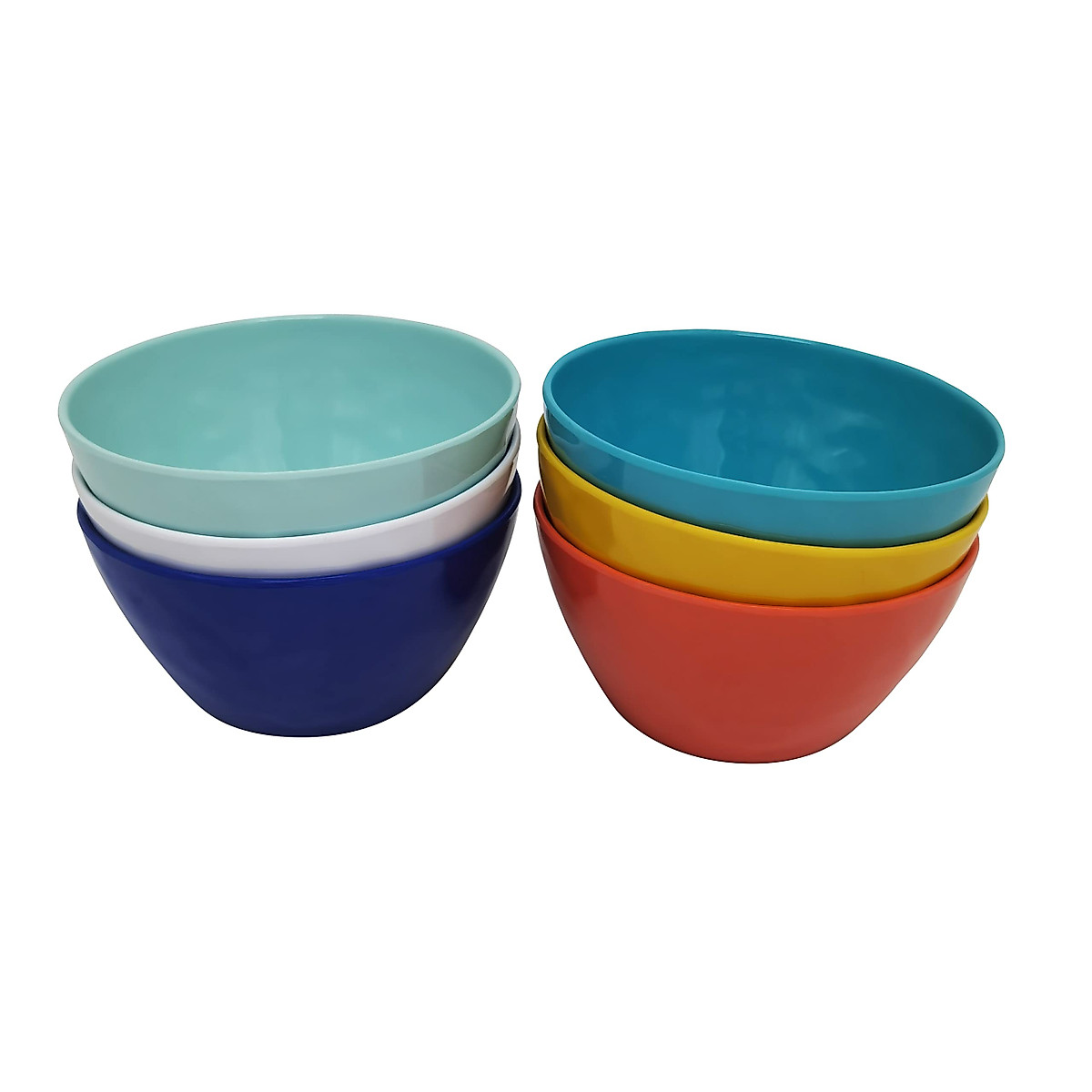 LOK-OSEMILE 4.6" Mini Bowl Set of 6 - Melamine Dinnerware - Small, Kids, Pasta - Multicolor