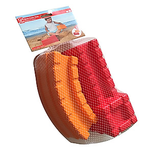 Hape Beach Toy Great Castle Walls Sand Shaper Molds Toys, Multicolor, Red