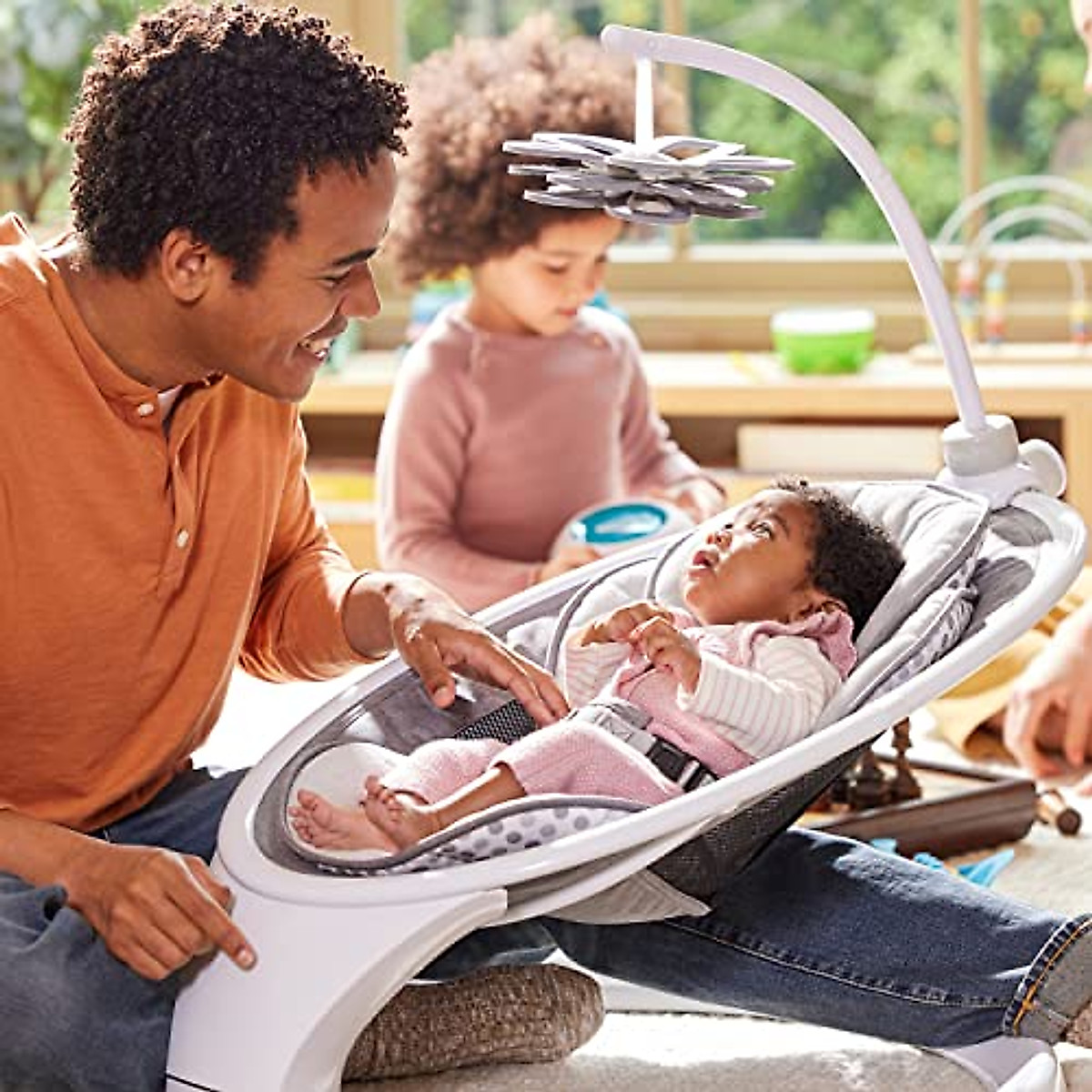 Munchkin® Baby Bloom™ Mobile for Munchkin Swing - High-Contrast Infant Mobile with Mirror