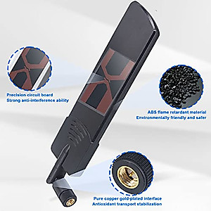 5G Antenna Bendable 600-6000Mhz 12dbi Omni 5G LTE SMA Male WiFi 3G 4G GSM Full Frequency Omni Aerial High-gain 5G Antennas Booster Amplifier for Module Router Tp Link Signal Receiver Pack of 2