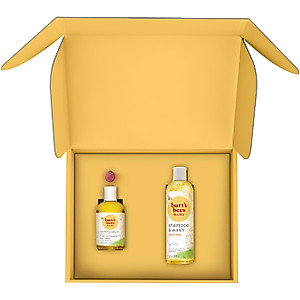 Burt's Bees Baby and Mom Gift Set with Nourishing Baby Oil, Original Baby Shampoo and Wash, and 100% Natural Origin Tinted Lip Balm, Red Dahlia