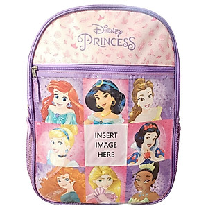 POMPIN Bags Disney Princess Interchangeable Kids Backpack | Disney Princess Backpack - Includes (2) Double Sided Image Panels For 4 Unique Looks
