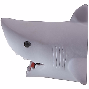 Amosfun Fish Faucet Extender Cartoon Shark Wash Basin Bath Spout Cover Shark Animal Toy Water Faucet Cover for Babies Toddlers Kids Children Grey