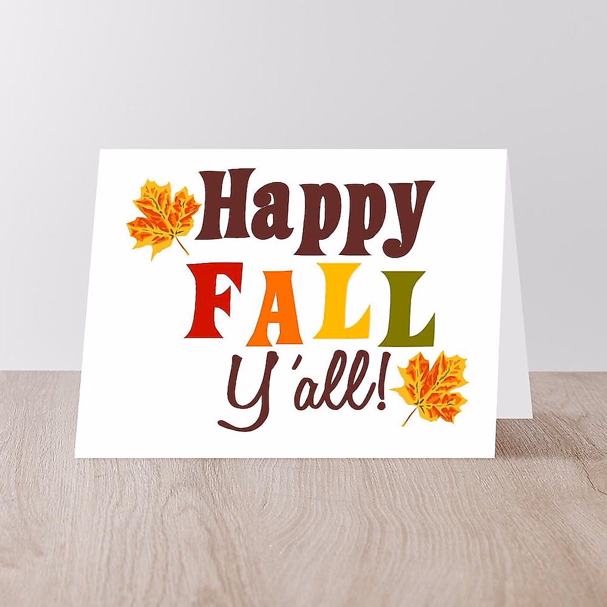 CafePress Happy Fall Yall! Greeting Cards Greeting Card (20-pack), Note Card with Blank Inside, Birthday Card Glossy