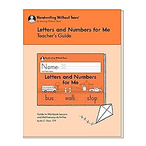 Learning Without Tears - Letters and Numbers for Me Teacher's Guide, Current Edition - Handwriting Without Tears Series - Kindergarten Writing Book - Capital Letters, Numbers - For School or Home Use
