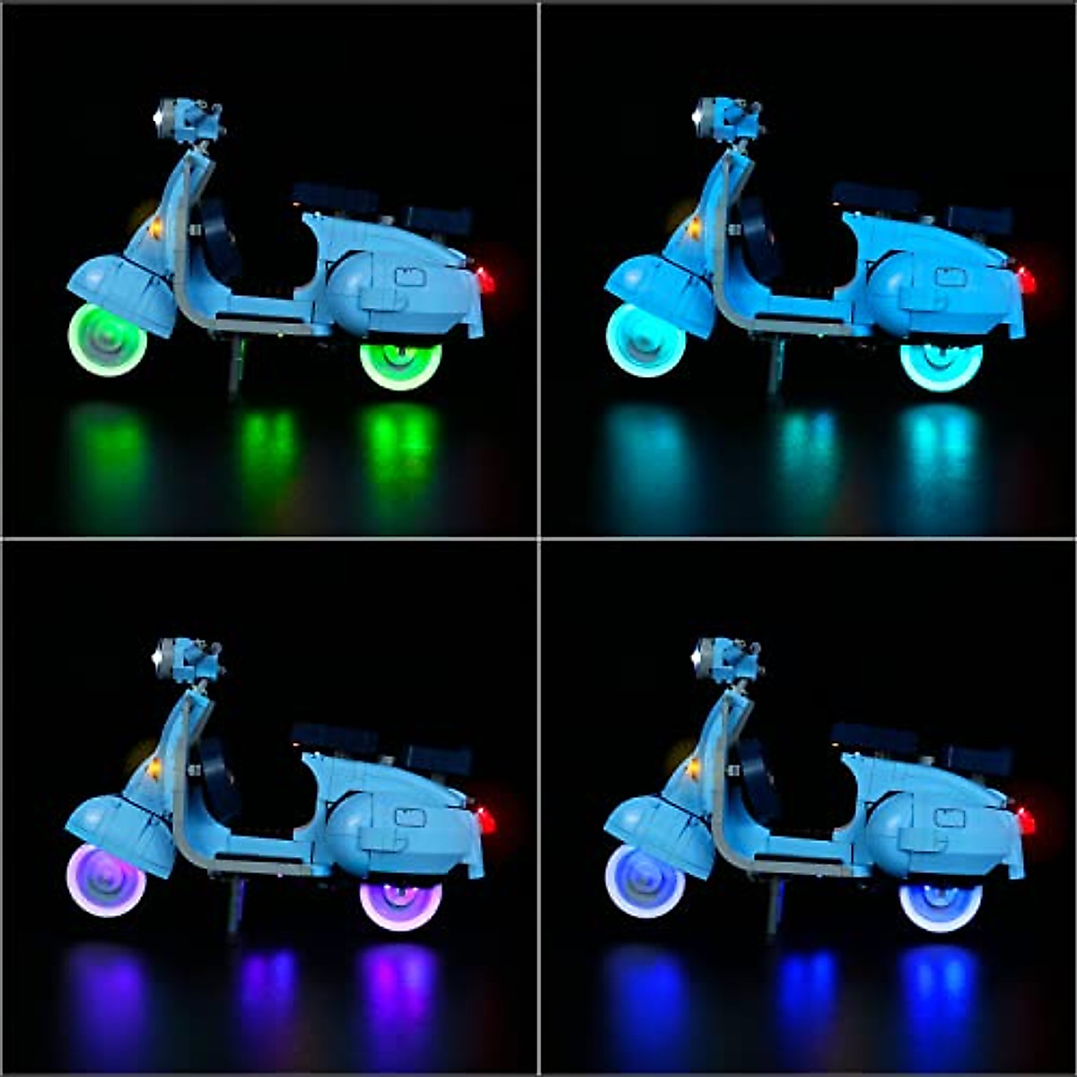 BrickBling Lighting Kit Compatible with Lego Vespa 125 10298 Model Compatible with Lego Vespa 10298-Remote Control Version (Not Included Model)