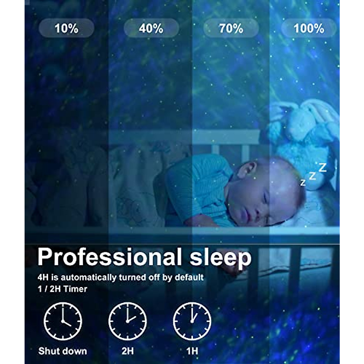 Galaxy Projector Star Projector, Water Wave and Star Effects, APP Control, Speaker, Remote Control, Party、Room Decoration Lights for Kids and Adults