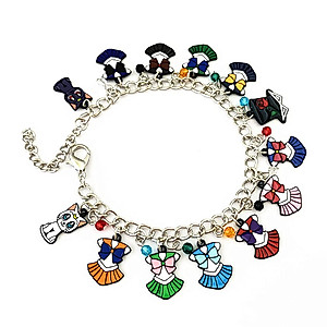 FJCPHAHA Anime Cartoon Metal Original Charm Bracelet Gifts for Woman Men