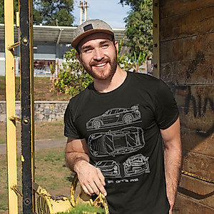 911 Mens T-shirt GT3 RS Racing Sports Car Luxury Tee Shirt Vintage Design Fast Navy XL 161