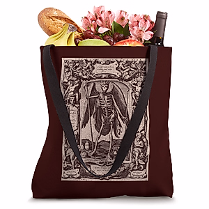Memento Mori Skeleton Angel Death Goth Witchy Dark Academia Tote Bag