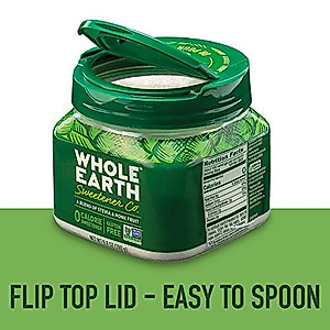 WHOLE EARTH Stevia & Monk Fruit Plant-Based Sweetener, 9.8 Ounce Jar