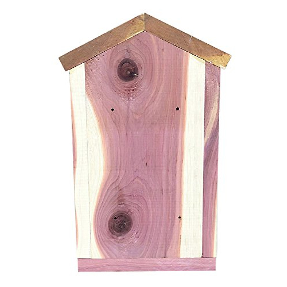 Vundahboah Amish Goods Screech Owl House Box for Nesting- Handmade in USA- Solid Cedar Wood Saw-Whet/Kestrel/Screech Owl/Flicker- Cedar Shavings Included