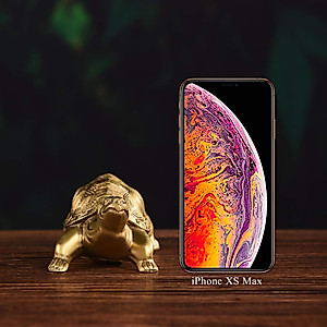 BRABUD Brass Millennium Turtle Statue Gold Desk Home Indoor Outdoor Decorative Collectible Gifts for Elders 4'' BS051