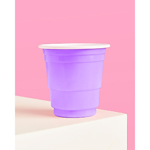 xo, Fetti Party Decorations Lavender Purple Plastic Shot Glasses - 50 Matte Disposable 2 oz Cups | Bachelorette Party, Birthday Party, Party Favors, Baby Shower Supplies