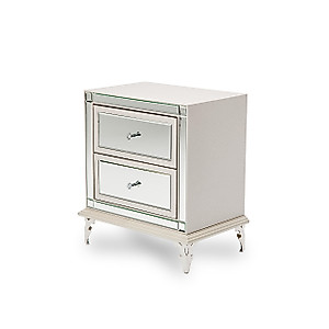 Michael Amini Hollywood Loft Upholstered Nightstand, Frost