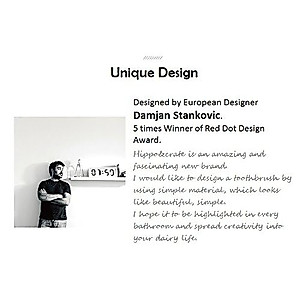 HippoCrate Charcoal Toothbrush with Soft Bristles, Dentist Approved (4 Counts)