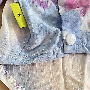 Loyalfurry Soft Dog Shirts Stylish Tie Dye Pet Summer Clothes Casual Doggie Puppy Cat Apperal Outfit for Small Dogs (Medium)