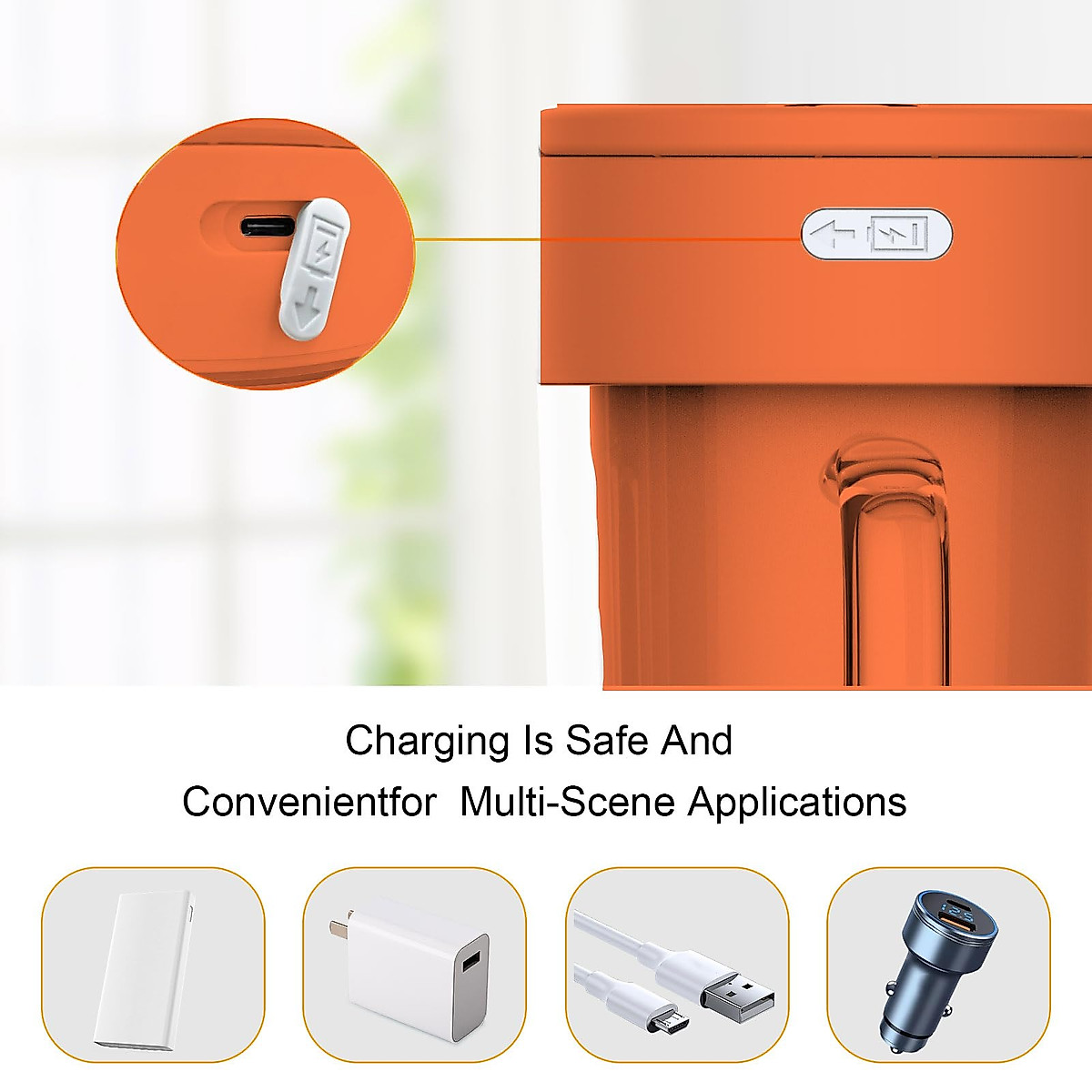 Portable Blender, 10 oz Mini Personal Blender for Smoothies, Fruits, and Veggies with Rechargeable USB, Easy to Clean suitable for Traveling or Camping