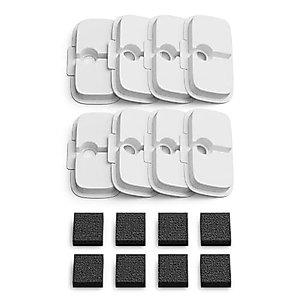 PETLIBRO 8 Packs Replacement Filters for Dockstream Cat Water Fountain PLWF005 PLWF115 PLWF105, 4 Months Set of Replacement Filters for Ultra Quiet Pet Water Fountain,Light White