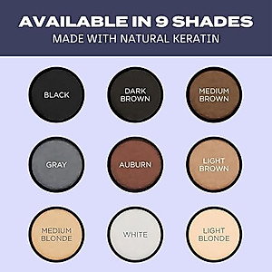 Toppik Hair Building Fibers, Black, 12g Fill In Fine or Thinning Hair Instantly Thicker, Fuller Looking Hair 9 Shades for Men Women