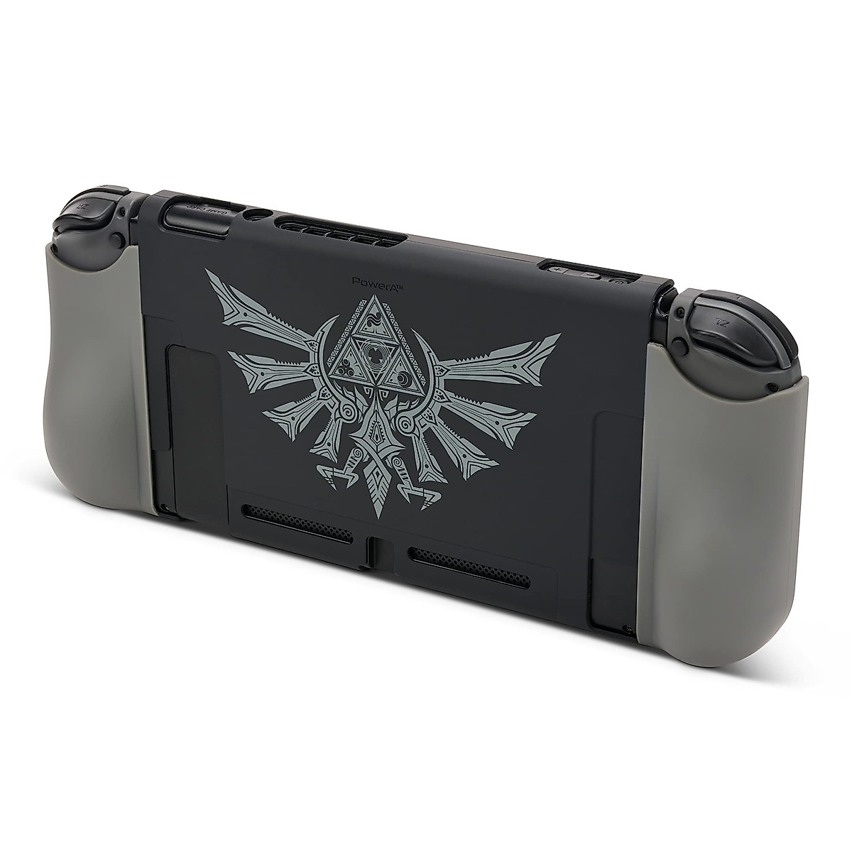 PowerA Console Shield for Nintendo Switch - Silver Hyrule Crest, Nintendo Switch, Protective Case, Gaming Case, Grip, Console Case, Accessories Storage, Officially Licensed