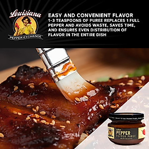 Louisiana Pepper Exchange Ghost Pepper Puree Sauce, Super Hot Chili Spicy Flavor Seasoning, Plant-Based, Gluten-Free, Replaces Ghost Pepper Powder, 2-Pack